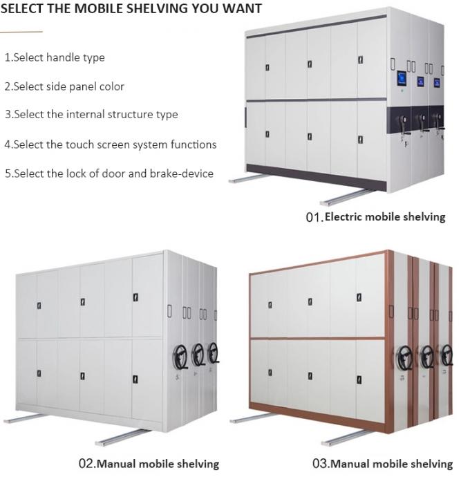 Archives Center Compact File Shelving System Mobile Filing Cabinet
