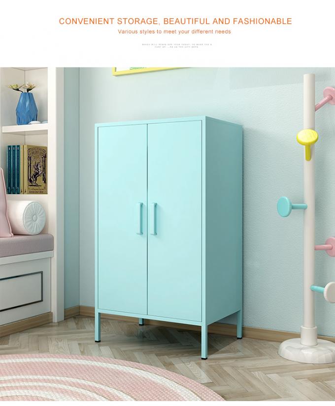 Bedroom two Metal Doors home Half Height Storage Locker With Foot