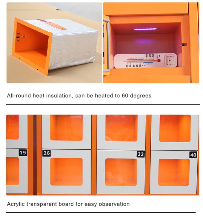 Contactless Smart Food Delivery Locker For Restaurant Powder Coat Finished