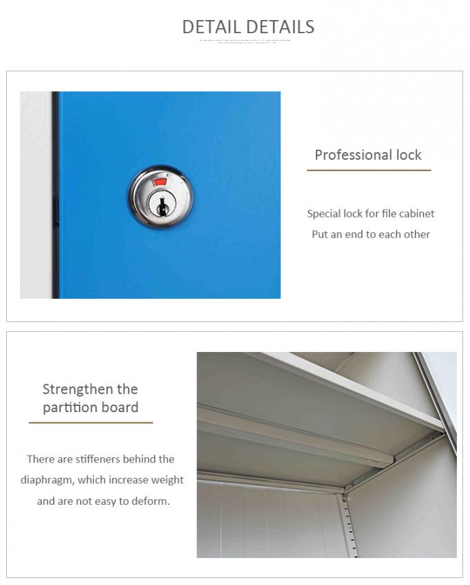 Colorful 5 Doors Lockable Storage Locker Metal Containment