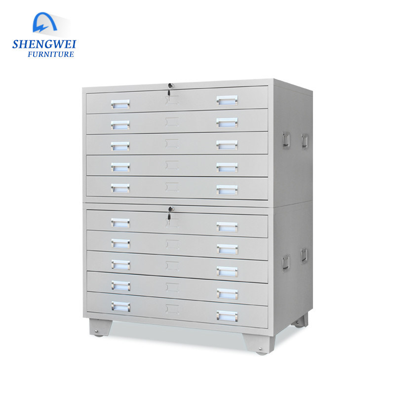 Office Horizontal Map File Metal Drawing Cabinet For A0 And A1 Drawings