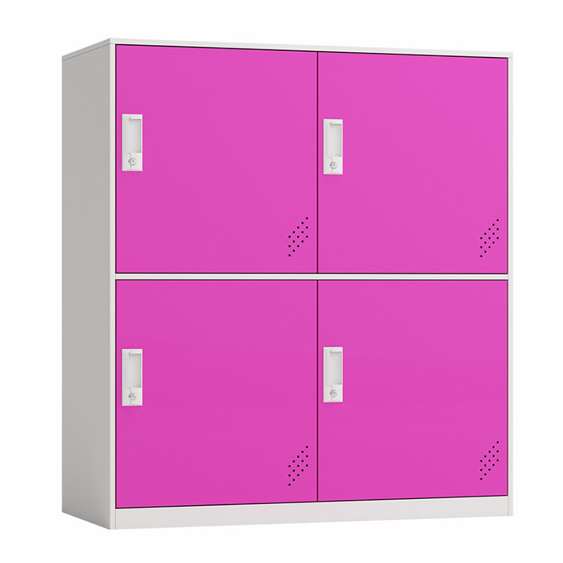 Pink Blue Four Doors H1000 * W900 * D400mm Half Height Locker For ...