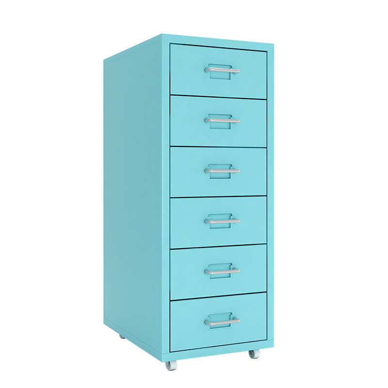HELMER Colorful Movable 6 Drawers Storage Drawer Cabinet