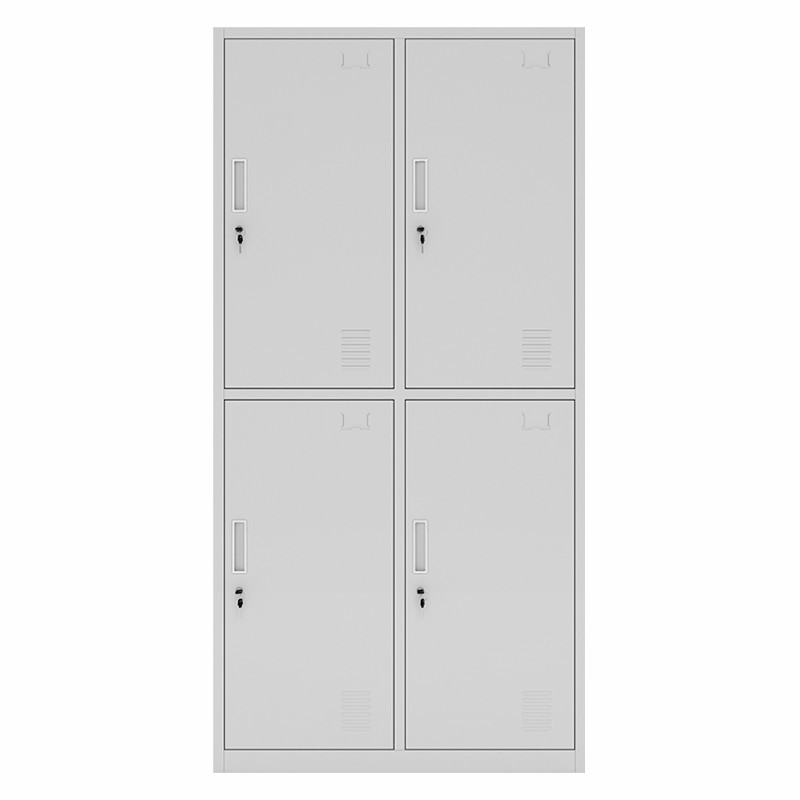 2 Tier 4 Doors Dormitory Metal Clothes Storage Locker for changing room
