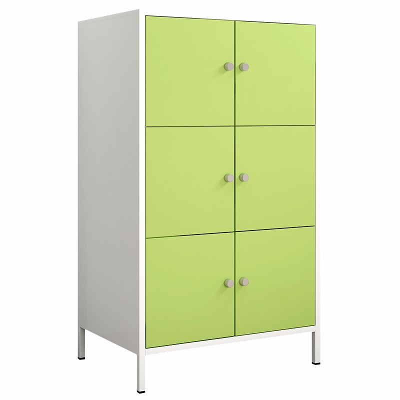 6 Doors Steel High Leg Storage Half Height Locker For Home Use